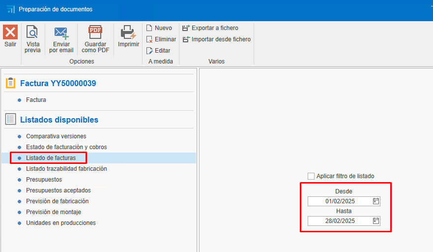 2. Facturación - Documentos